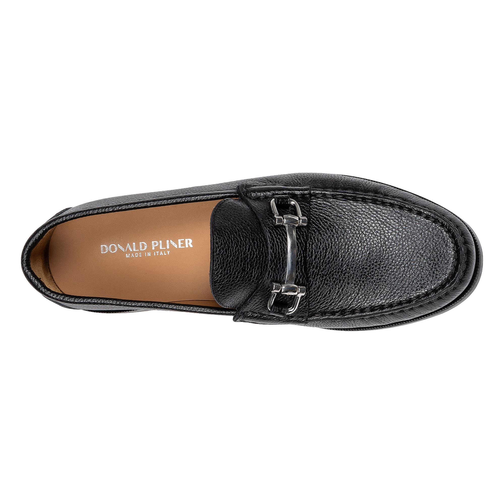 Donald Pliner Men's Evanston Pebbled Leather Bit Loafers In Black ...